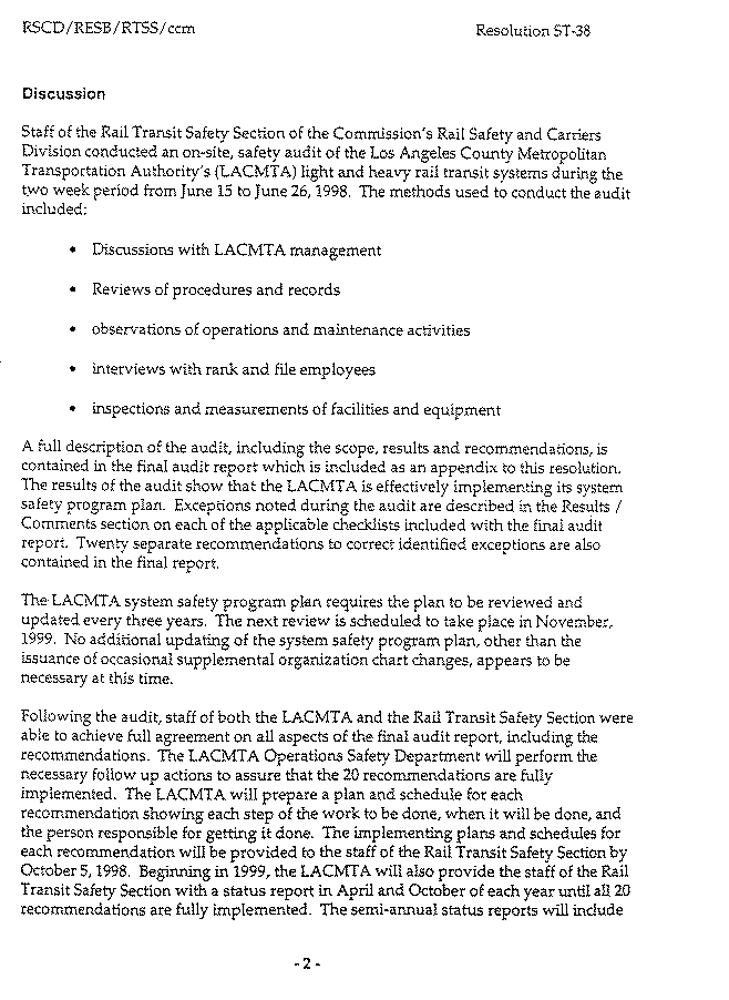 Resolution ST-54 Granting CPSD Approval of the RTSS Report Entitled ...